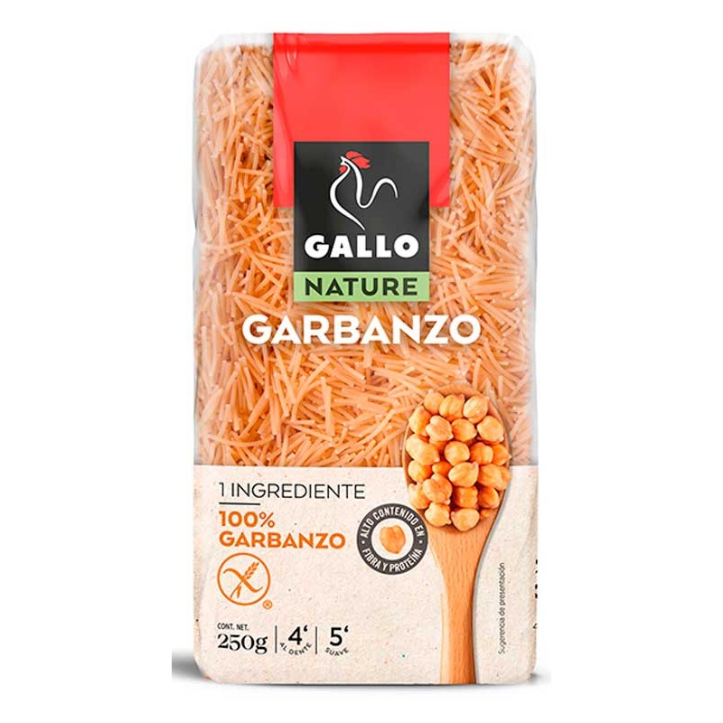 GALLO Fideo Garbanzo GALLO Nature 250 Gr | SOPA Y FIDEOS | Borosa Market
